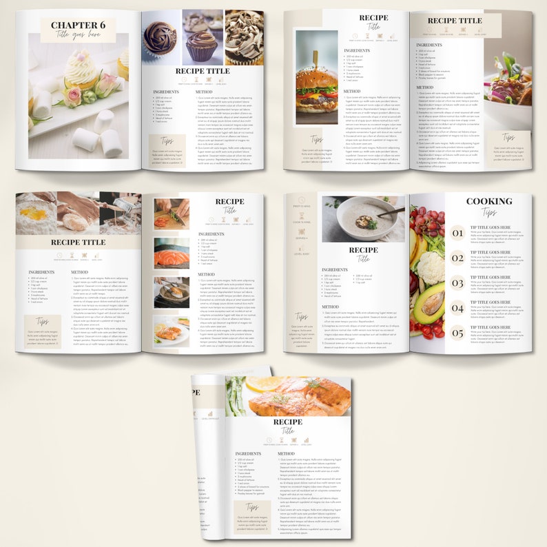 Editable Cookbook Template, Printable Recipe Book Template, Printable ...