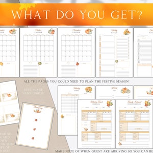 Printable Thanksgiving Planner and Calendar Budget Binder, Thanksgiving ...