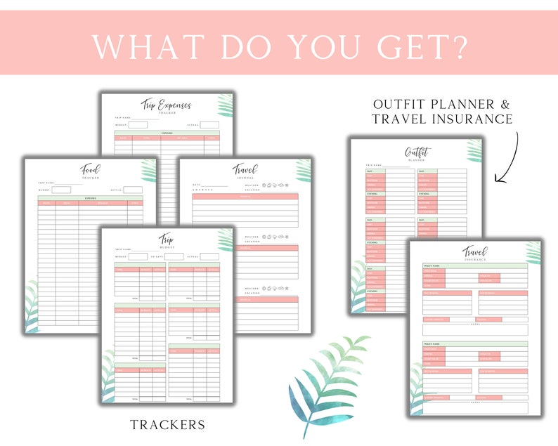 Printable Travel Planner, Printable Vacation Planner, Holiday Checklist ...