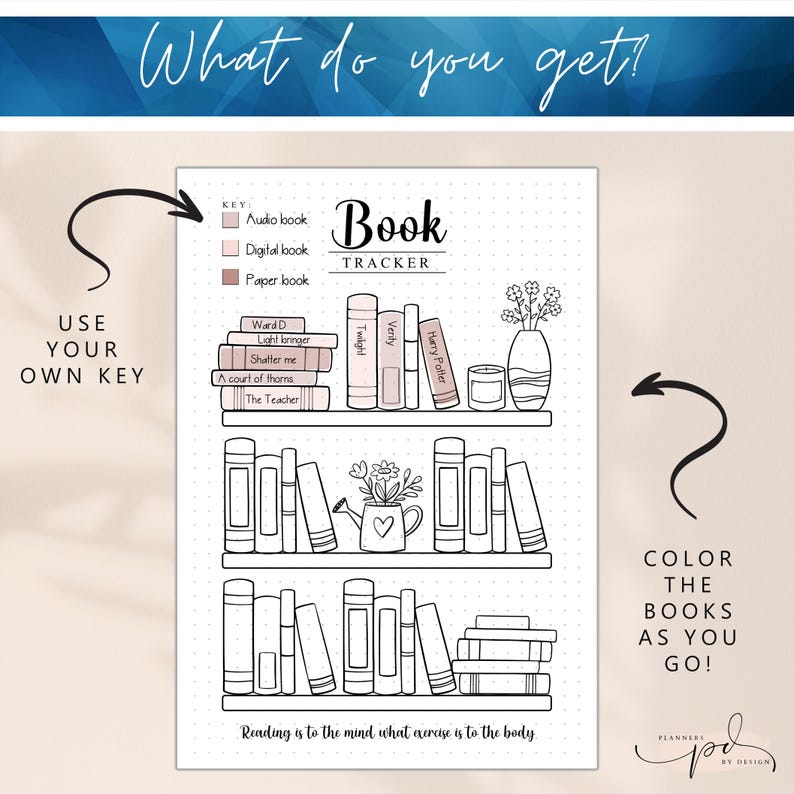 Reading Tracker Bundle, Bujo Book Trackers, Printable Bullet Journal ...