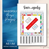Saveopoly Savings Challenge | Saveopoly Tracker | A6 Savings Challenge ...