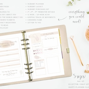 Boho Printable Pregnancy Planner Pregnancy Journal, Baby Memory Book ...