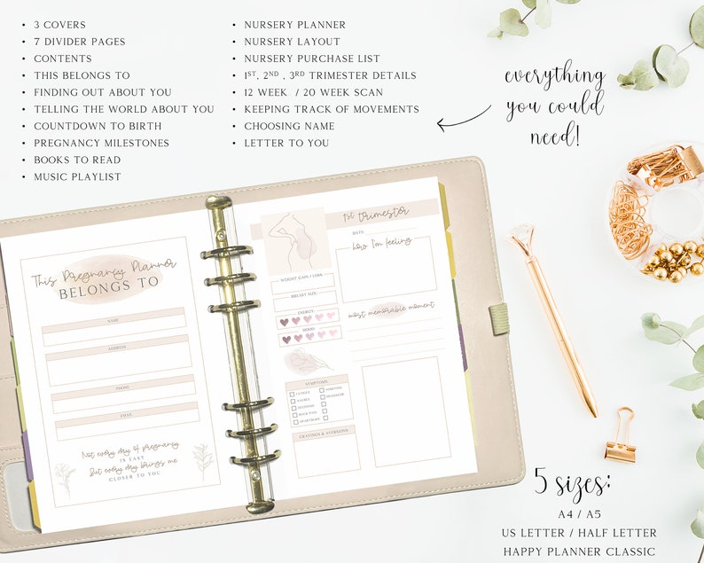 Pregnancy Planner Printable Pregnancy Journal Bump to Baby - Etsy Pregnancy Planner Printable Pregnancy Journal Bump to Baby - Etsy