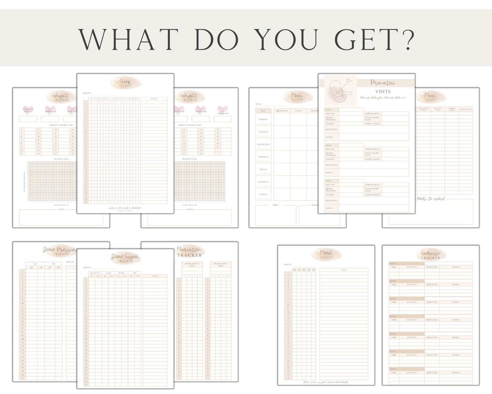 Pregnancy Planner Printable Pregnancy Journal, Bump to Baby Tracker ...