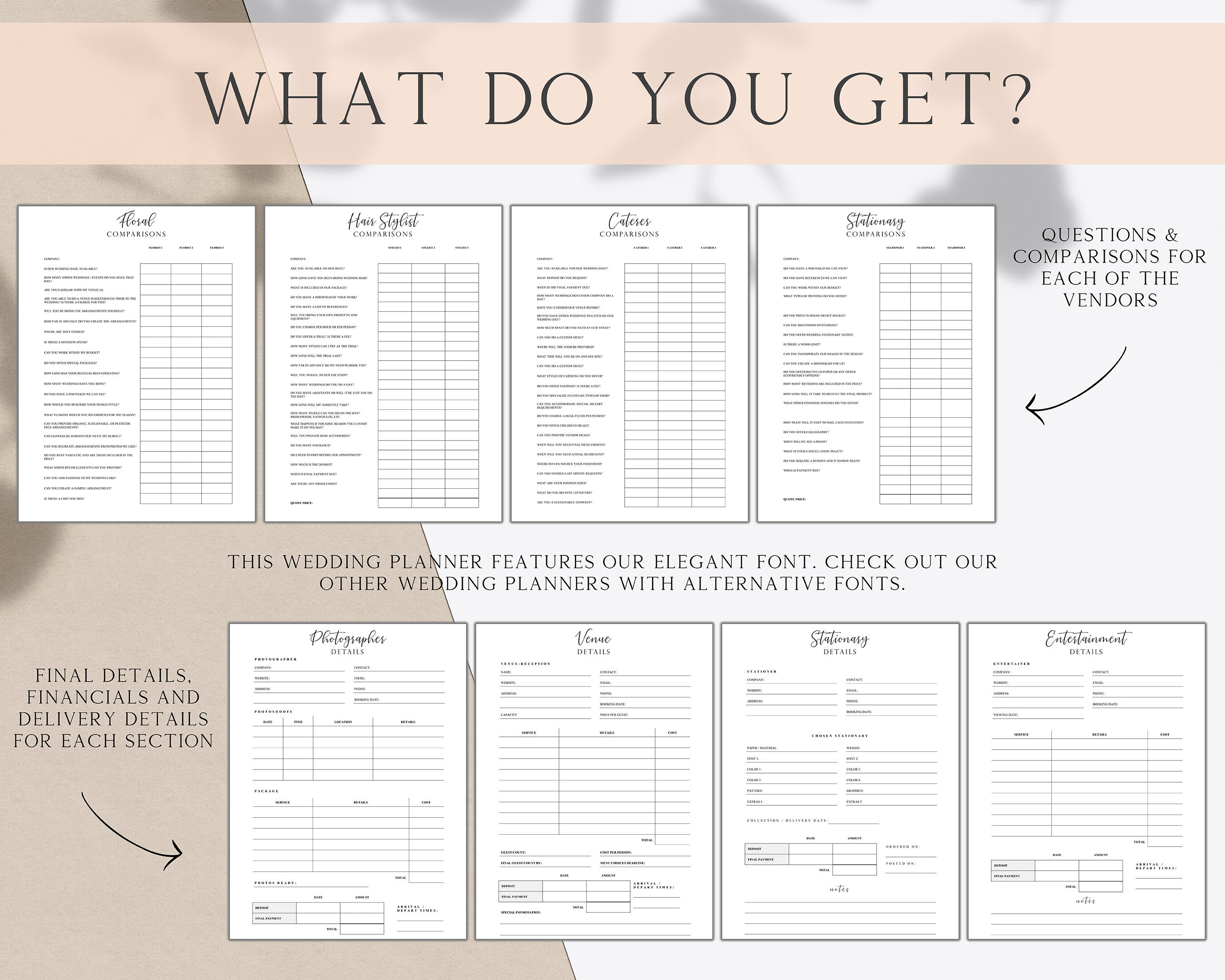 Deluxe Wedding Planner Printable, Wedding Planner Kit, Wedding Planning ...