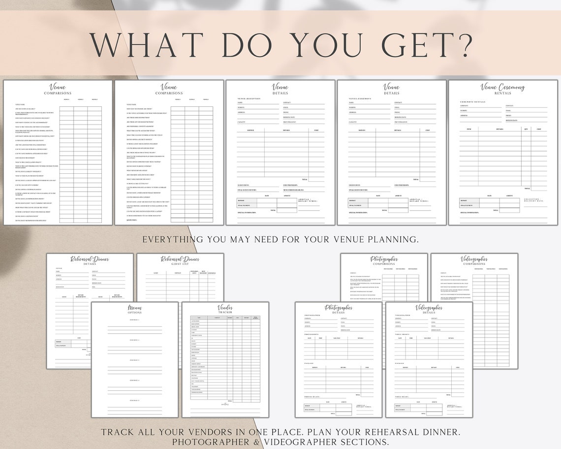 Deluxe Wedding Planner Printable Wedding Planner Kit Wedding - Etsy