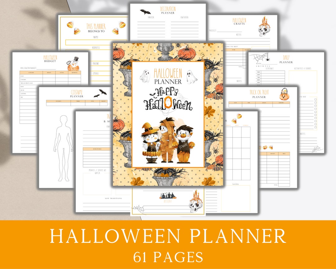 Halloween Printable Planner, Halloween Party Planning Binder, Holiday ...