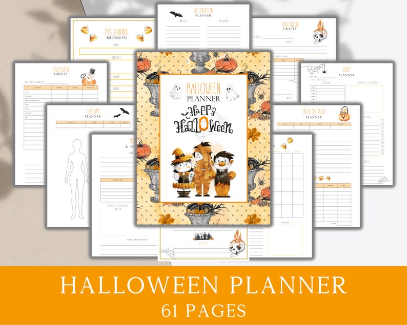 Halloween Printable Planner, Halloween Party Planning Binder, Holiday ...