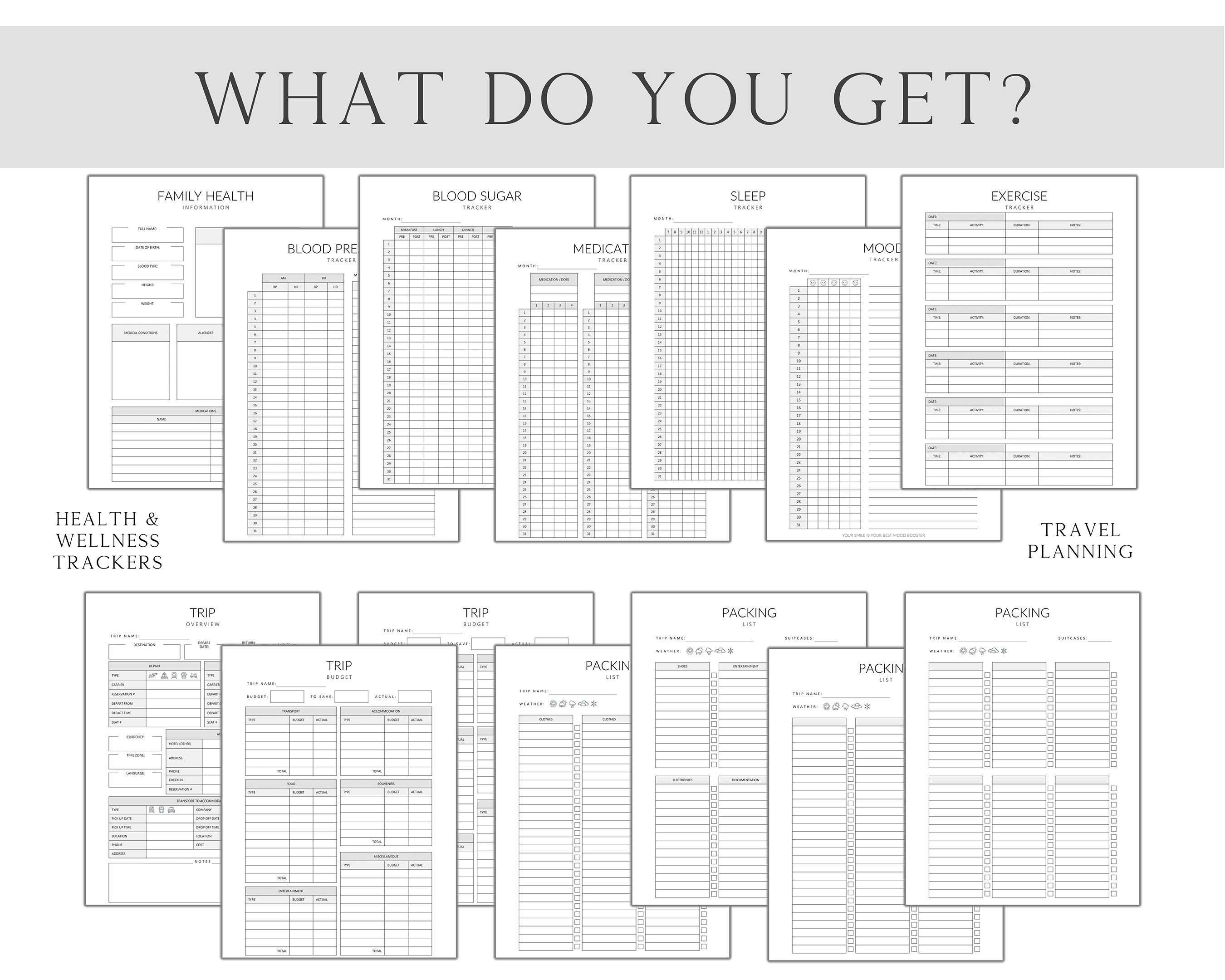 Home Management Planner, ADHD Planner, Self Care Journal, Debt Tracker ...