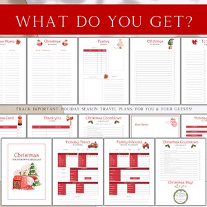 Cute Christmas Gnome Planner Printable, Festive Red Holiday Season ...