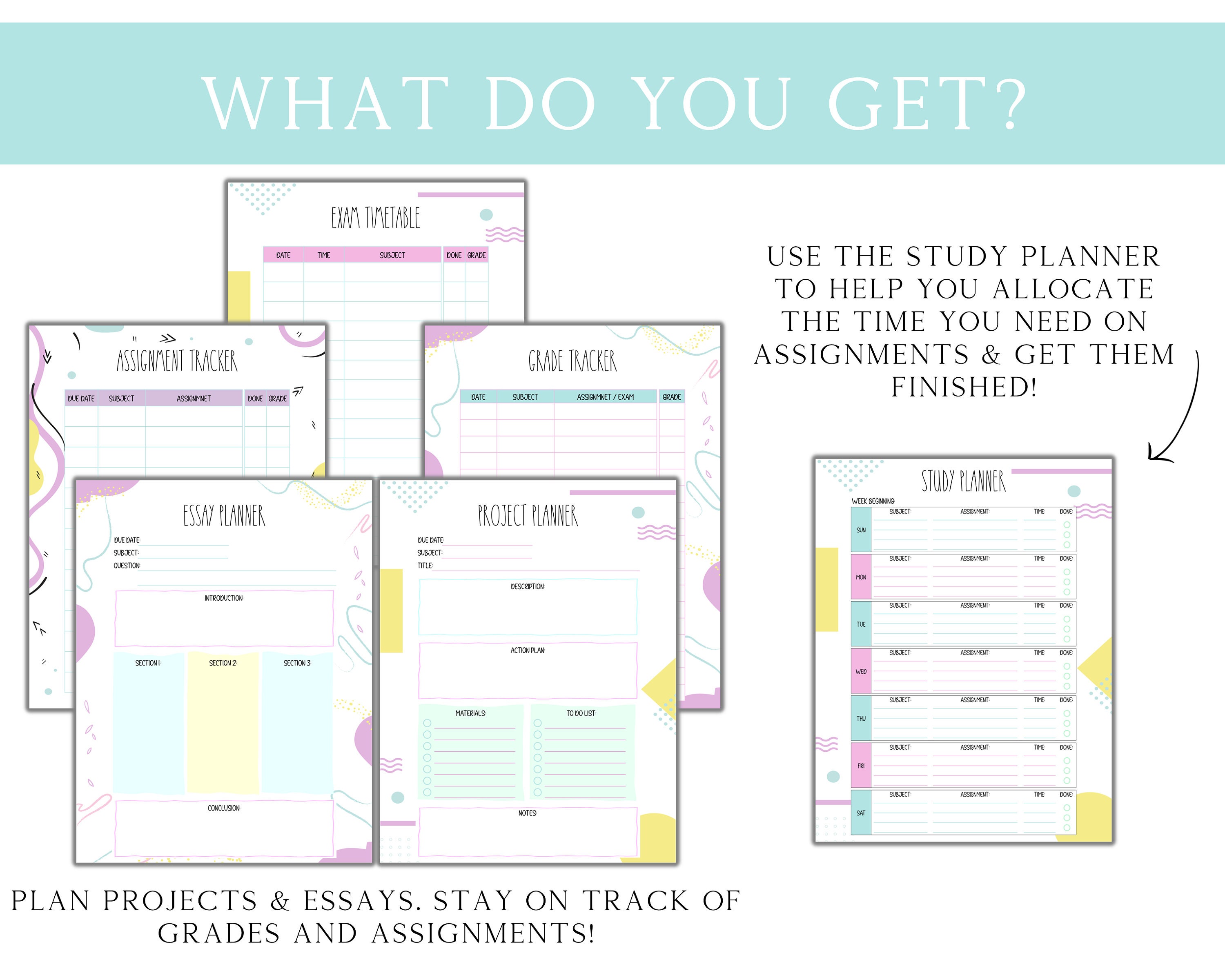 Printable Student Planner, School Calendar, Teenage Academic ...