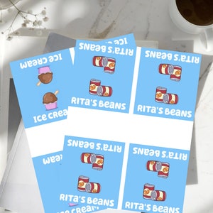 Bluey Inspired Gift Bag Labels! Bluey Birthday Party, Loot Bags, Goodie ...