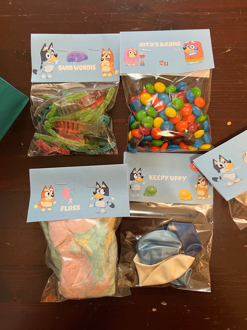 Bluey Inspired Gift Bag Labels - Etsy UK
