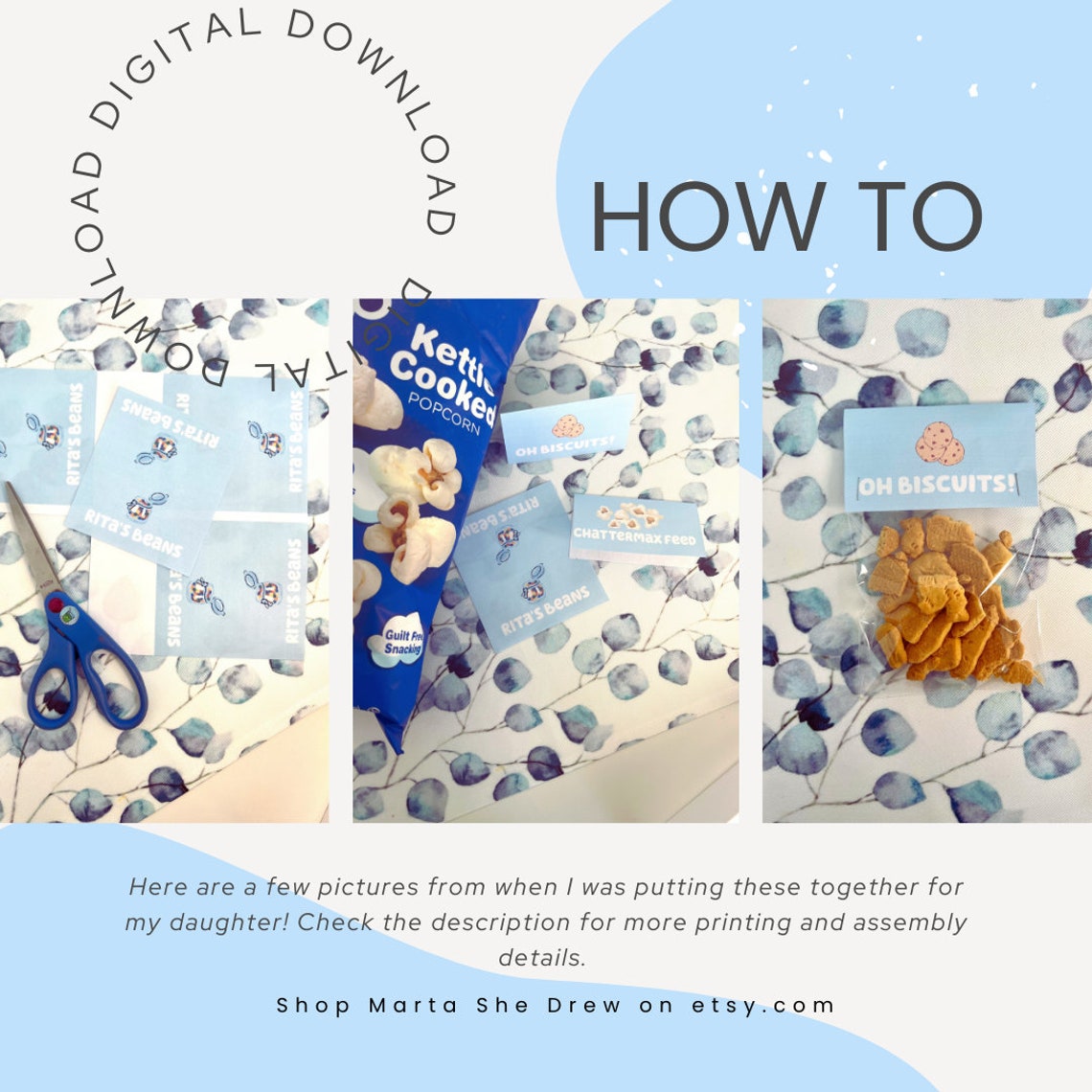 The Bluey Essential Pack! Bluey Inspired Gift Bag Labels! - Etsy