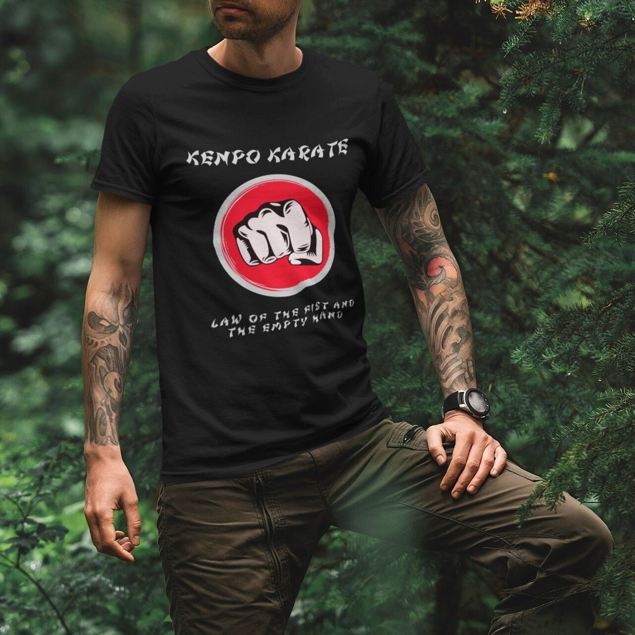 Karate Shirt, Men’s Karate Shirt, Martial Arts Tee, Kenpo Karate ...