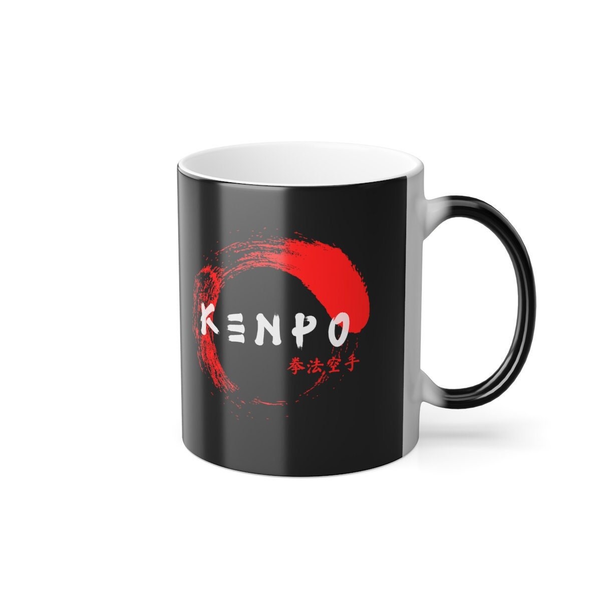 Color Morphing Karate Mug, Kenpo Karate Mug, Unique Karate Gift, Black ...