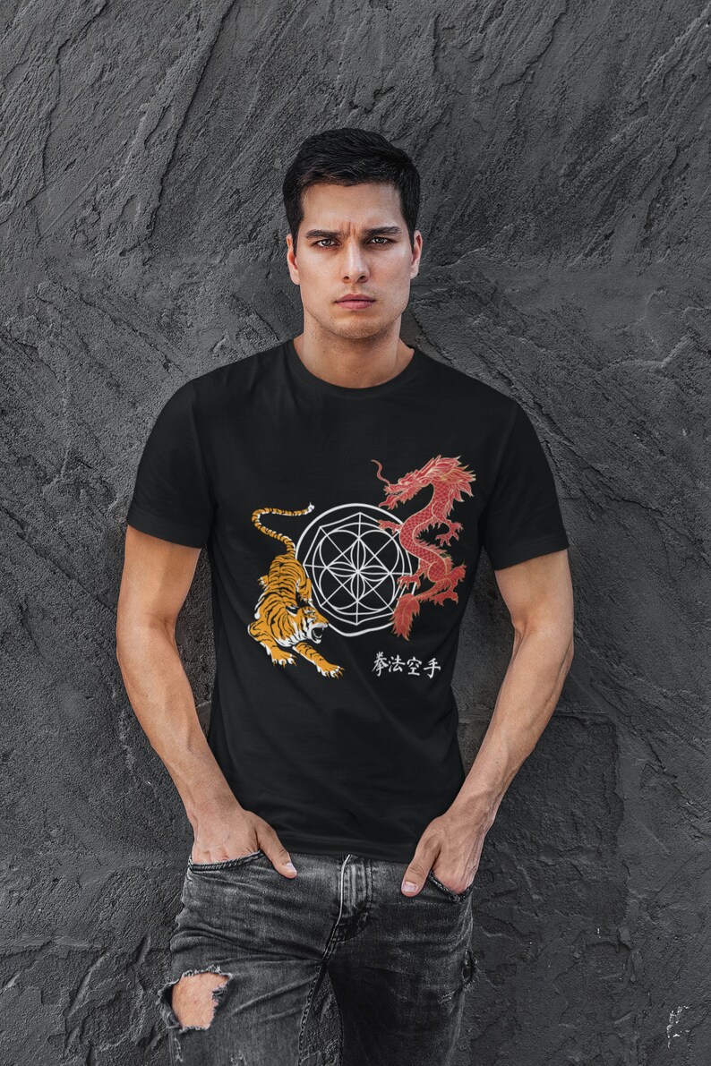 Kenpo Tiger and Dragon Tshirt, Classic Kenpo Tee, Karate Tshirt, Kenpo ...