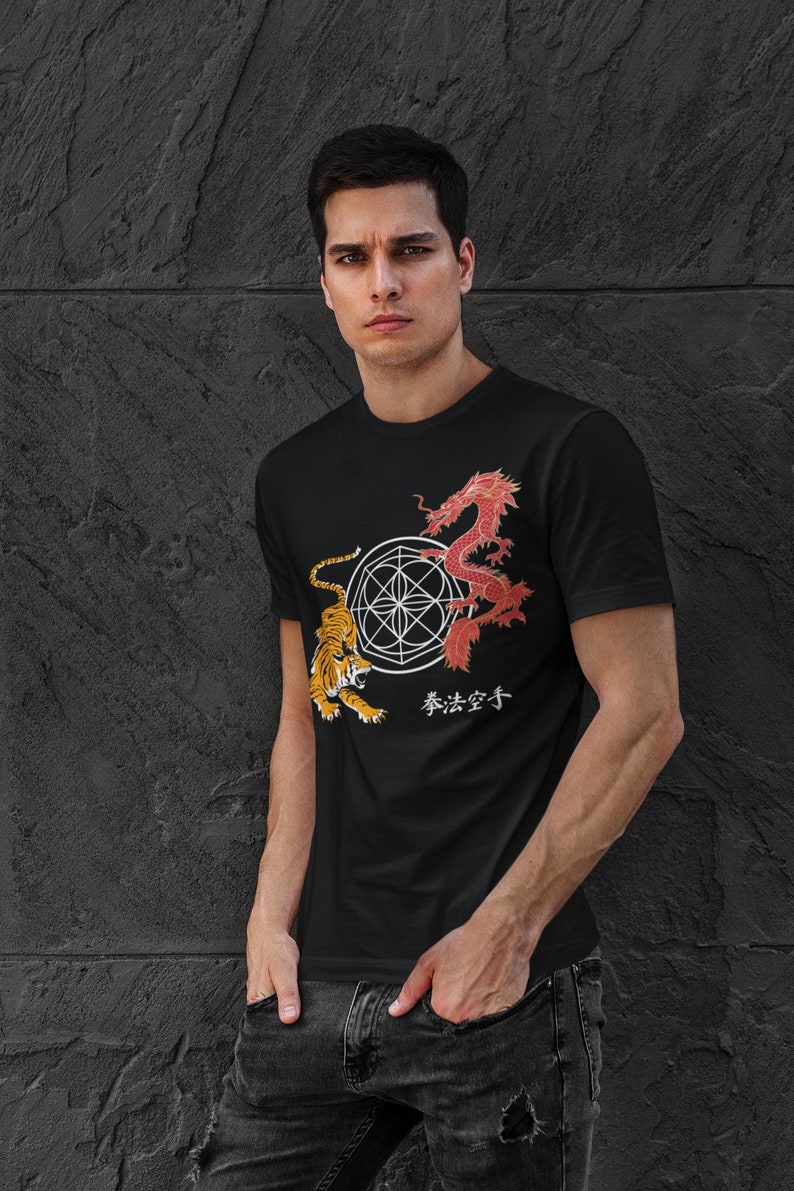Kenpo Tiger and Dragon Tshirt, Classic Kenpo Tee, Karate Tshirt, Kenpo ...