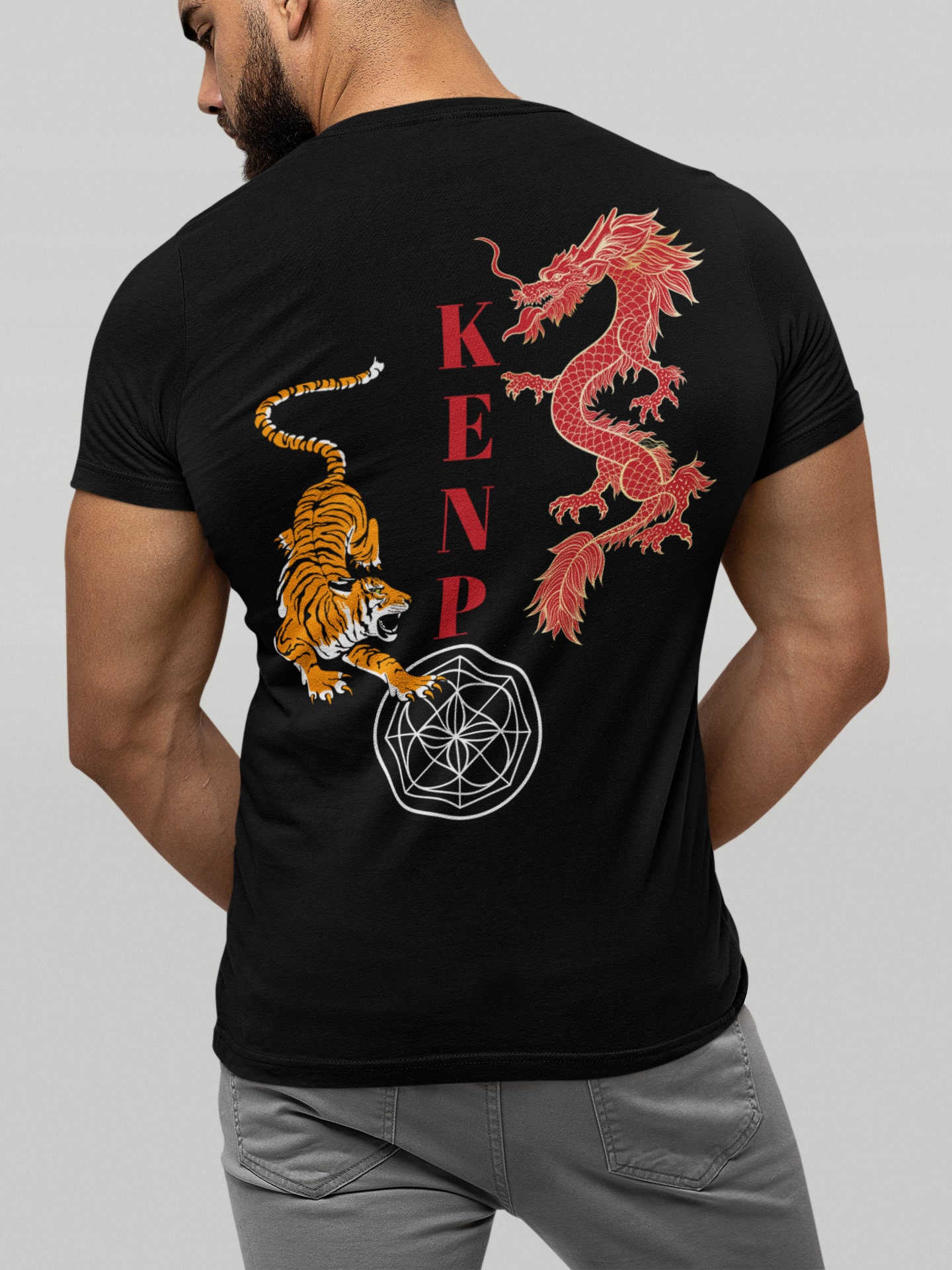Kenpo Tiger and Dragon Tshirt, Classic Kenpo Tee, Karate Tshirt,kenpo ...