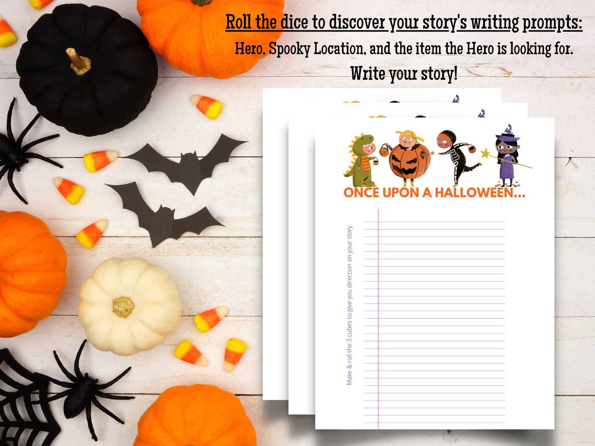 Halloween Activity for Kids | Writing Prompts | Instant Download | Kids ...
