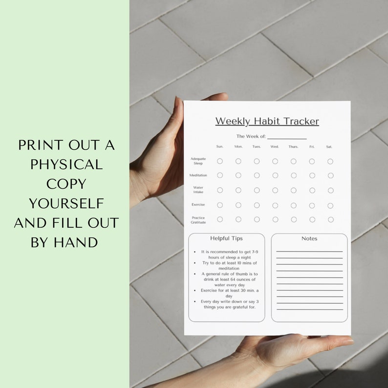Weekly Habit Tracker Printable: Establish Positive Routines and Reach ...