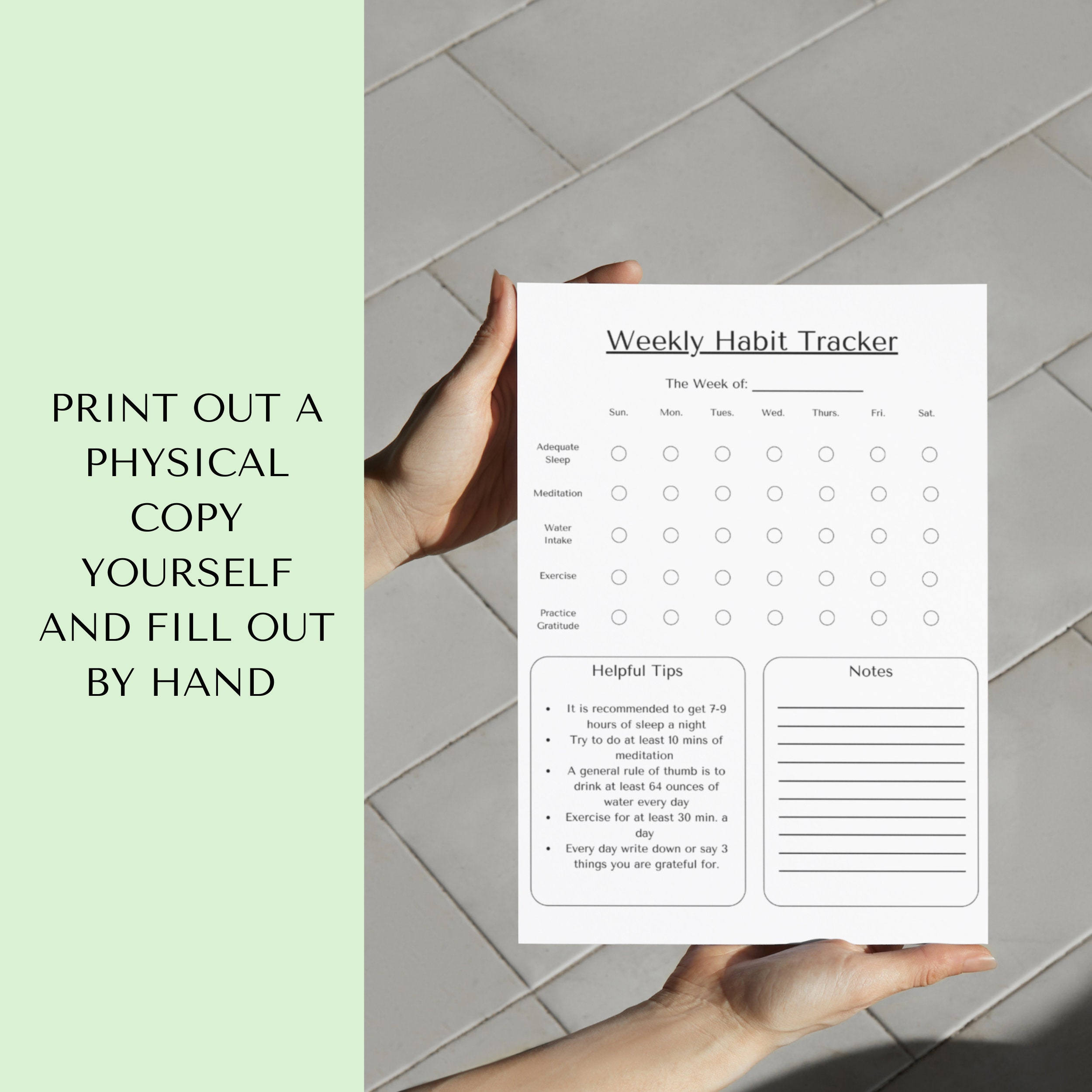 Weekly Habit Tracker Printable: Establish Positive Routines and Reach ...