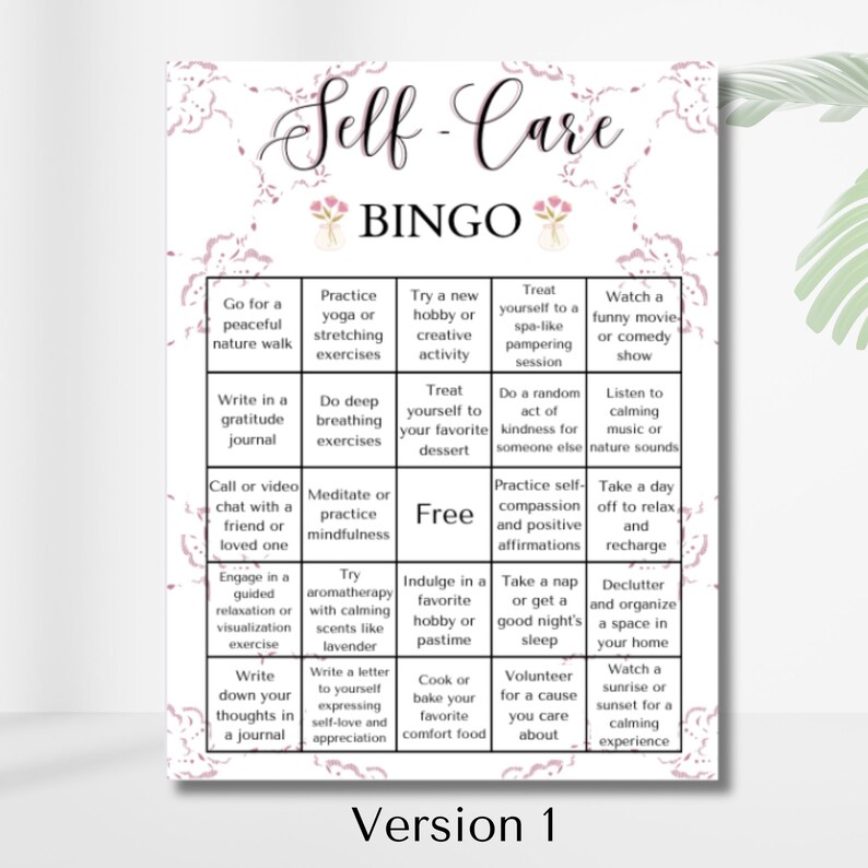 Self-care Bingo: Printable Game for Nurturing Your Well-being ...