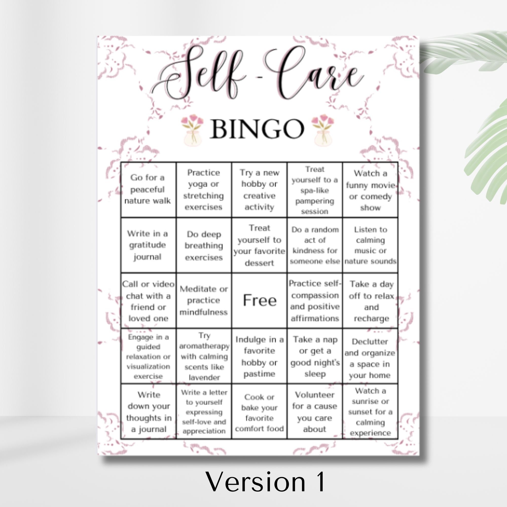 Self-care Bingo: Printable Game for Nurturing Your Well-being ...