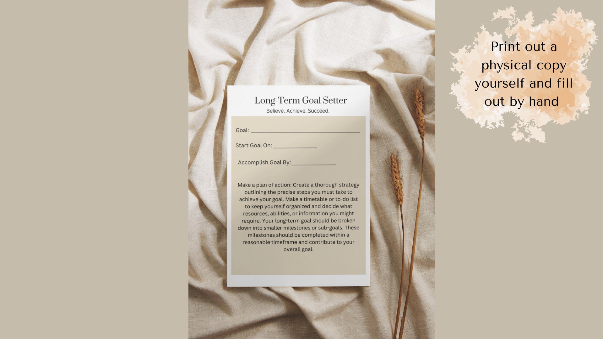 Long-term Goal Setter: Printable Guide for Lasting Success, Master Your ...