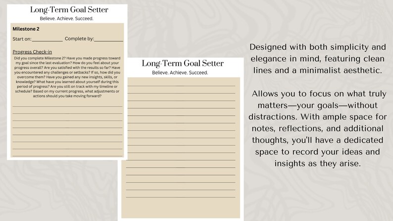 Long-term Goal Setter: Printable Guide for Lasting Success, Master Your ...