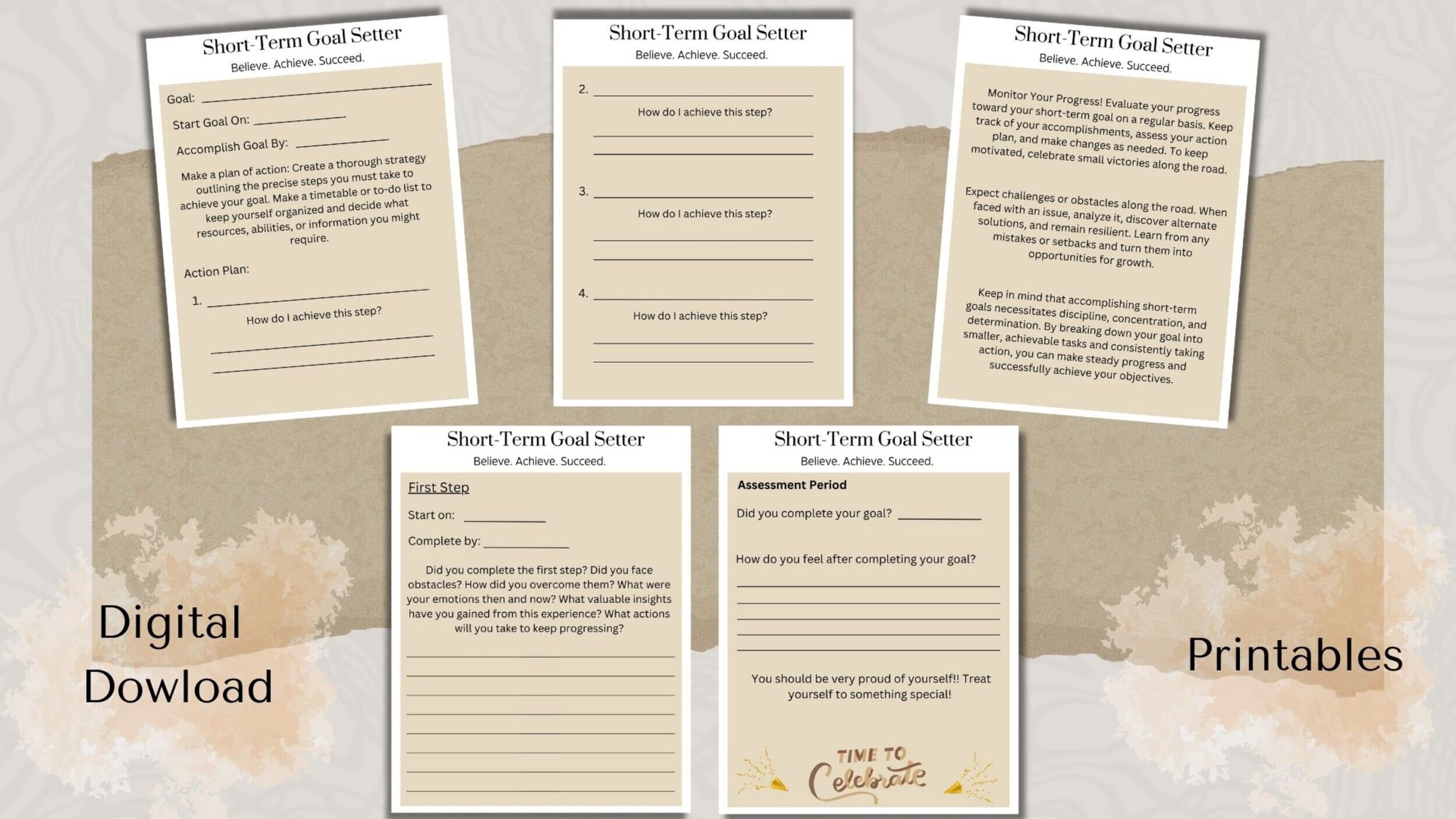 Short-term Goal Setter: Printable Guide for Rapid Progress, Crush Your ...