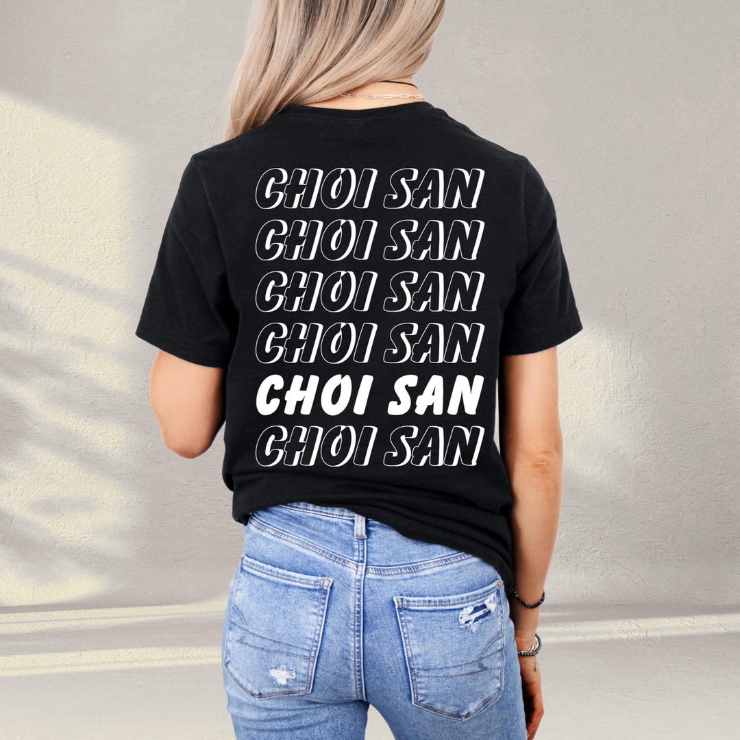 ATEEZ San Name T-shirt | Kpop Bubble Font Shirt | ATEEZ Merch Tee ...