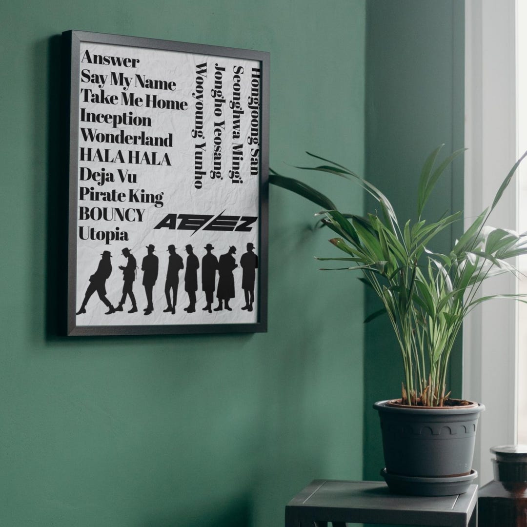 ATEEZ Digital Poster | Song Titles & Member Names | Printable Fan Art ...
