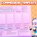 Easy DIY Custom Pricing Commission Sheet Template for Artists, Crafters, Freelancers Cute Kawaii ...