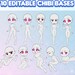 10 Cute Kawaii HD Chibi Bases | DIY Anime Poses | Layered PSD File ...