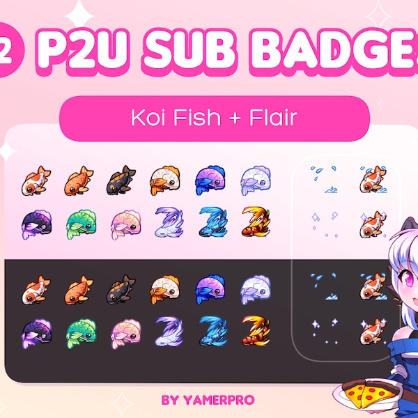 Koi Emotes for Twitch - Etsy