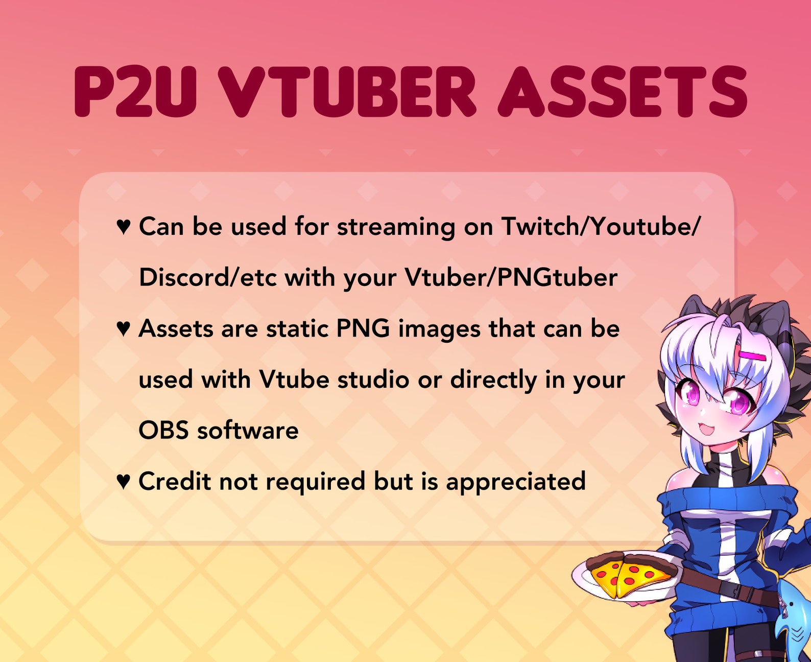 Cute Kawaii Vtuber Devil Assets Pack Dark Demon Wings, 4 Chairs, 2 Mics ...