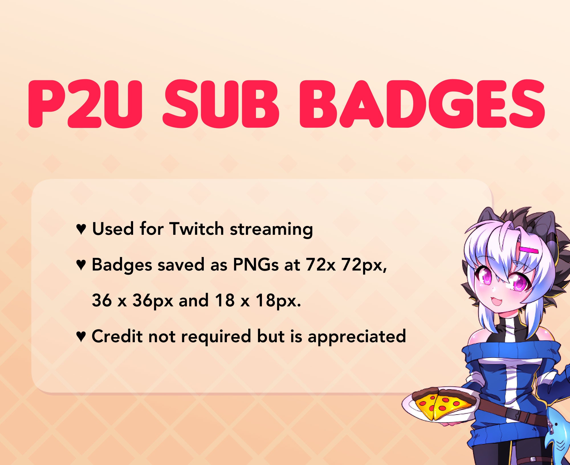 12 P2U Cute Symbols of Japan Twitch Sub or Bit Badges | Kawaii Japanese ...