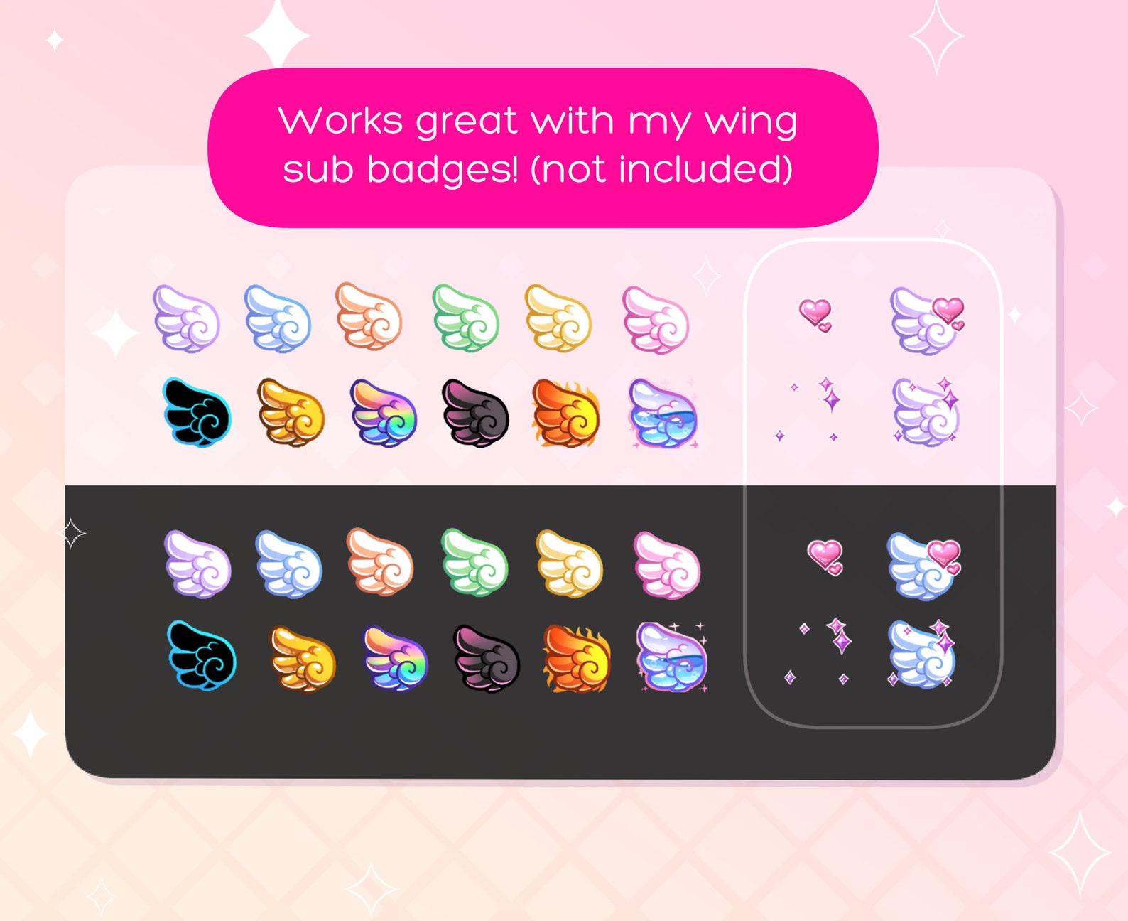 Cute Kawaii Vtuber Angel Assets Pack Pastel Chibi Wings 4 - Etsy