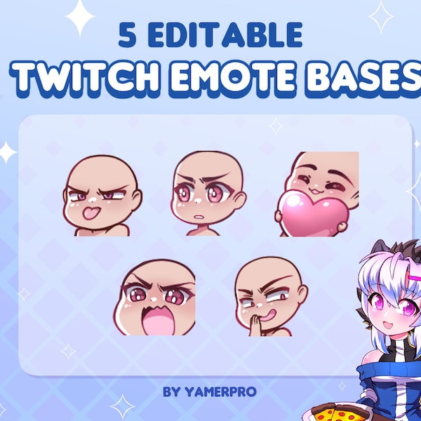 Chibi Template Emote - Etsy