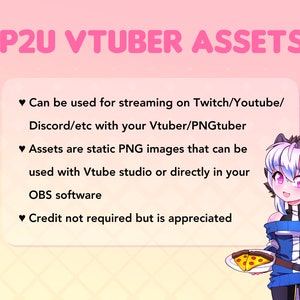 Cute Kawaii Vtuber Sakura Asset Pack, 4 Chairs, Mics, Bow, Hair Clip, Tail, Flame, Mask, Bells ...