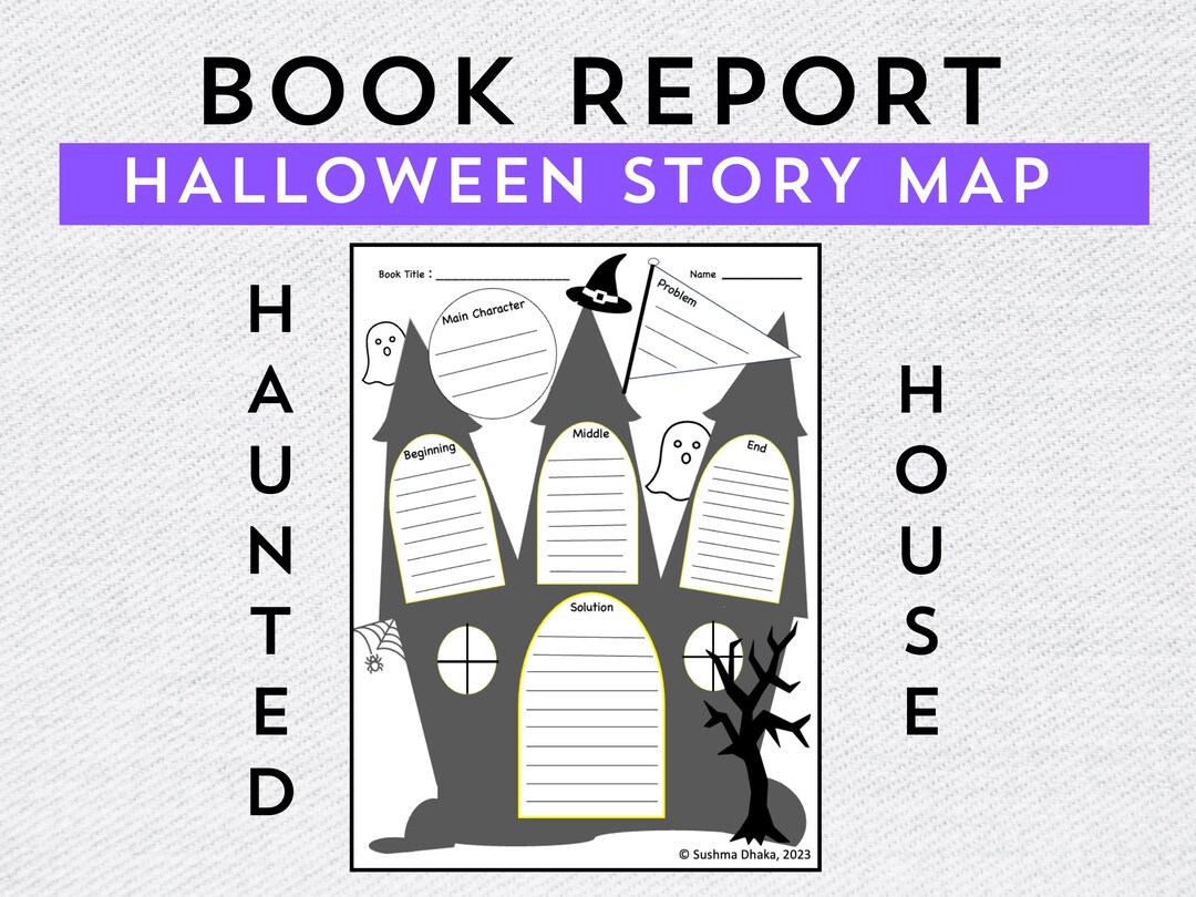 Creative Halloween Book Report Template for Kids Printable One Page ...