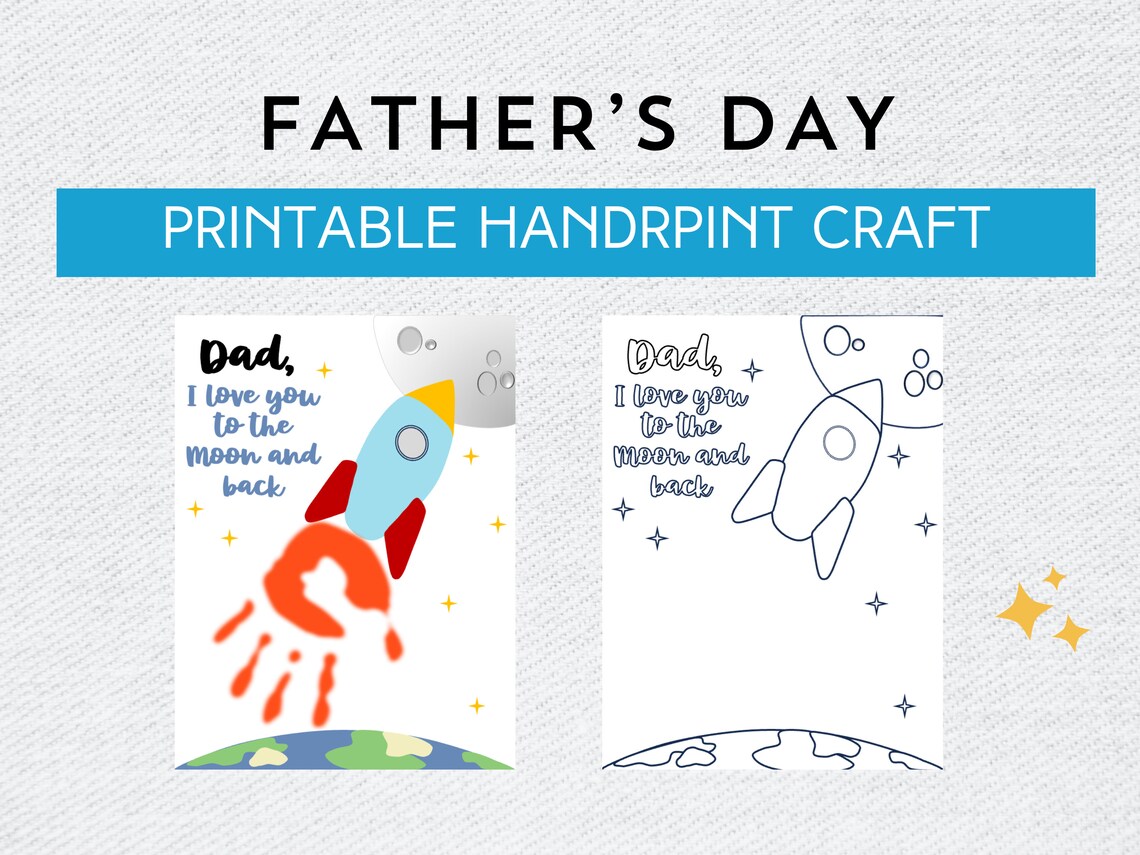 Fathers Day Handprint Craft Printable Fathers Day Gift Fathers Day ...