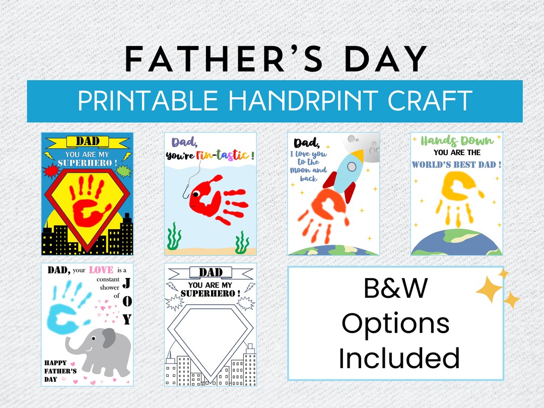 Fathers Day Handprint Craft Printable | Fathers Day Gift | Fathers Day ...
