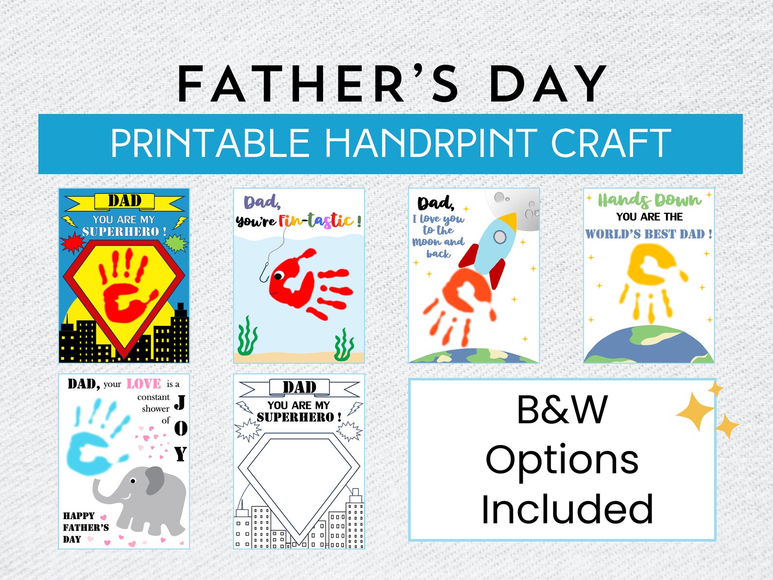 Fathers Day Handprint Craft Printable | Fathers Day Gift | Fathers Day ...