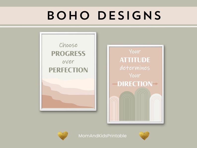 Editable Growth Mindset Posters for Classroom Decor Printable BOHO ...