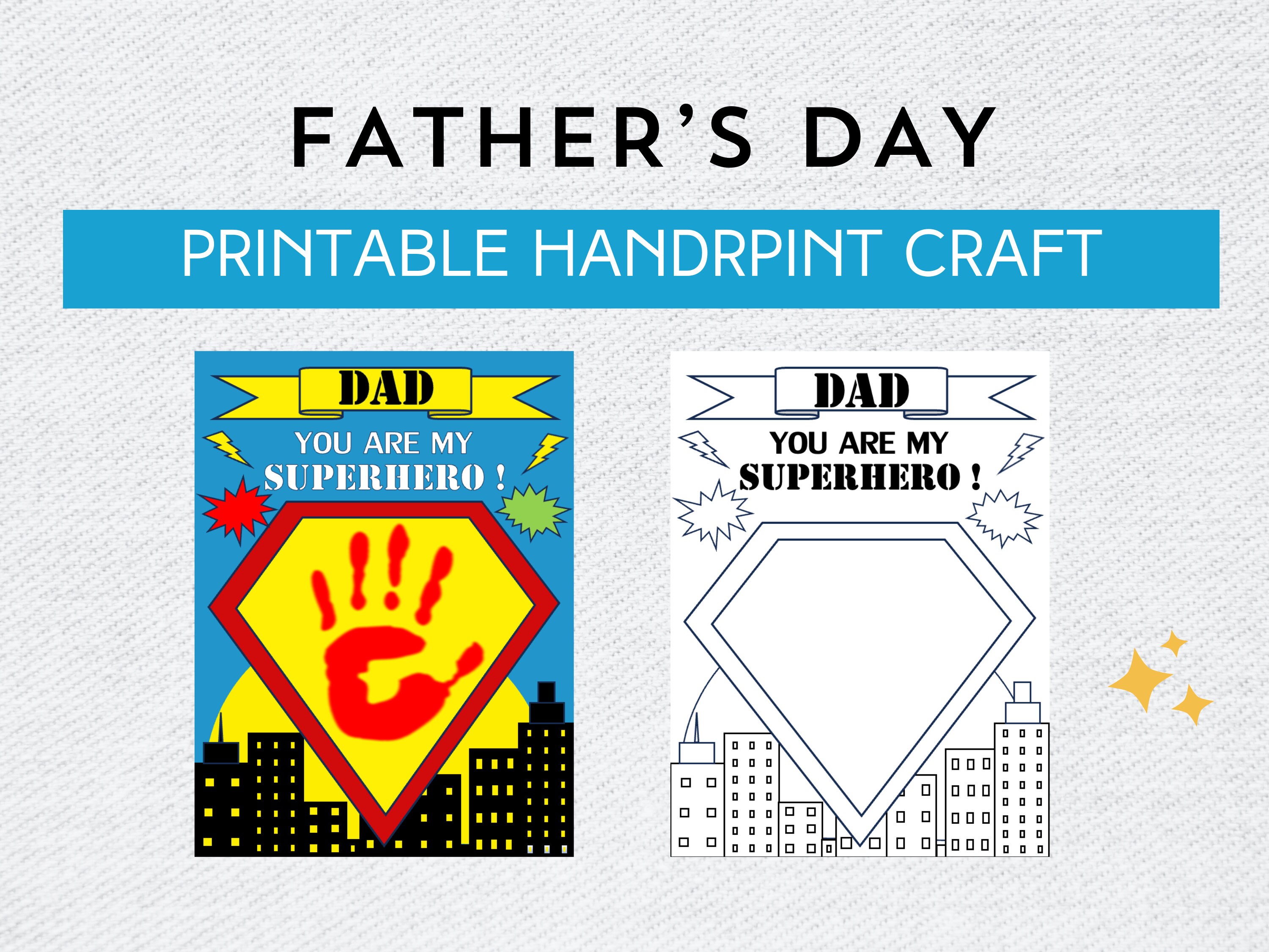 Fathers Day Handprint Craft Printable | Fathers Day Gift | Fathers Day ...