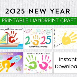 2025 New Year Handprint Art for Preschool, Babies and Kids, a Keepsake ...