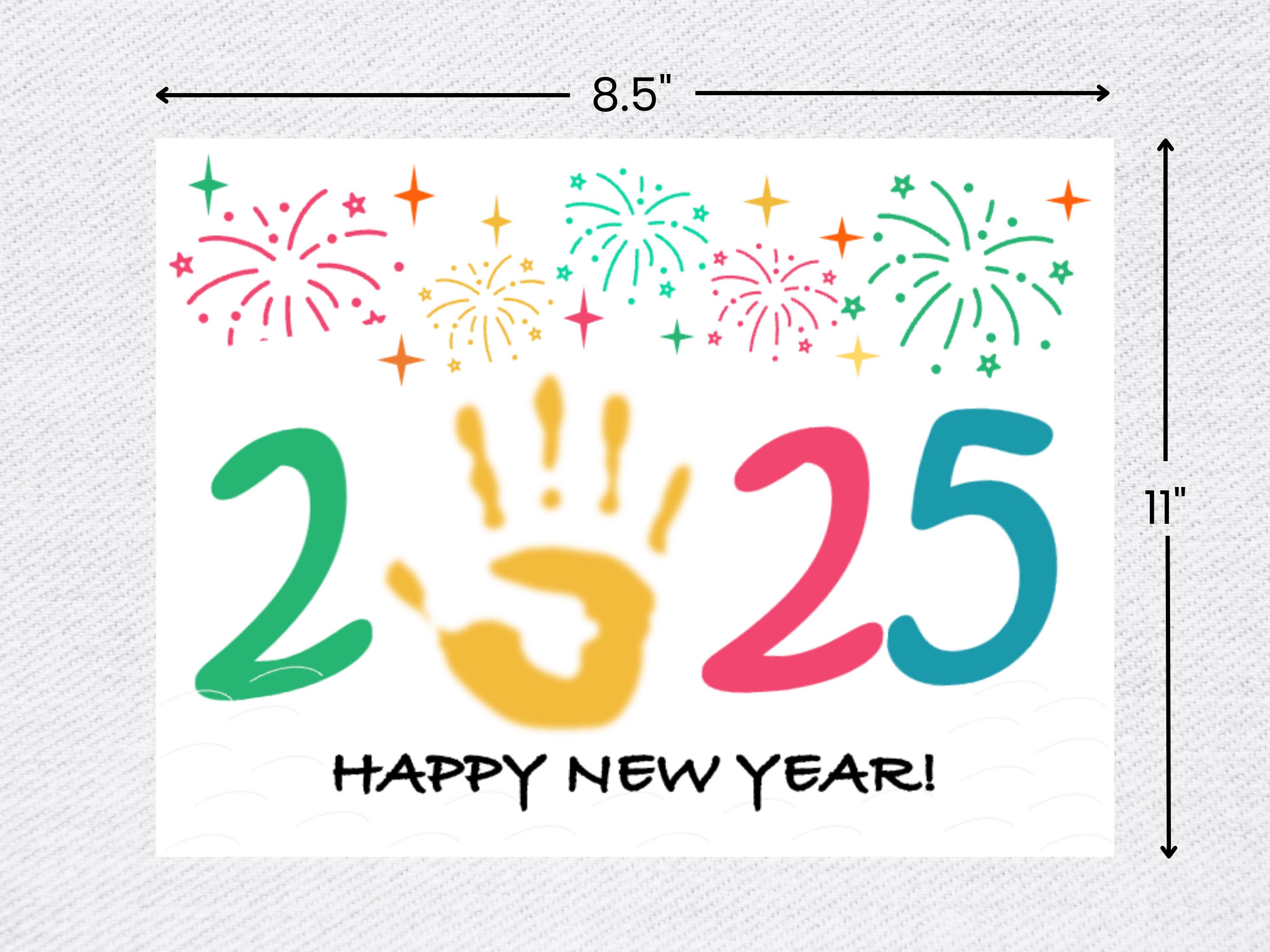 2025 New Year Handprint Art for Preschool, Babies and Kids, a Keepsake ...