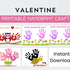 Handprint Craft Valentine's Day, Handprint Craft Template, Handprint ...